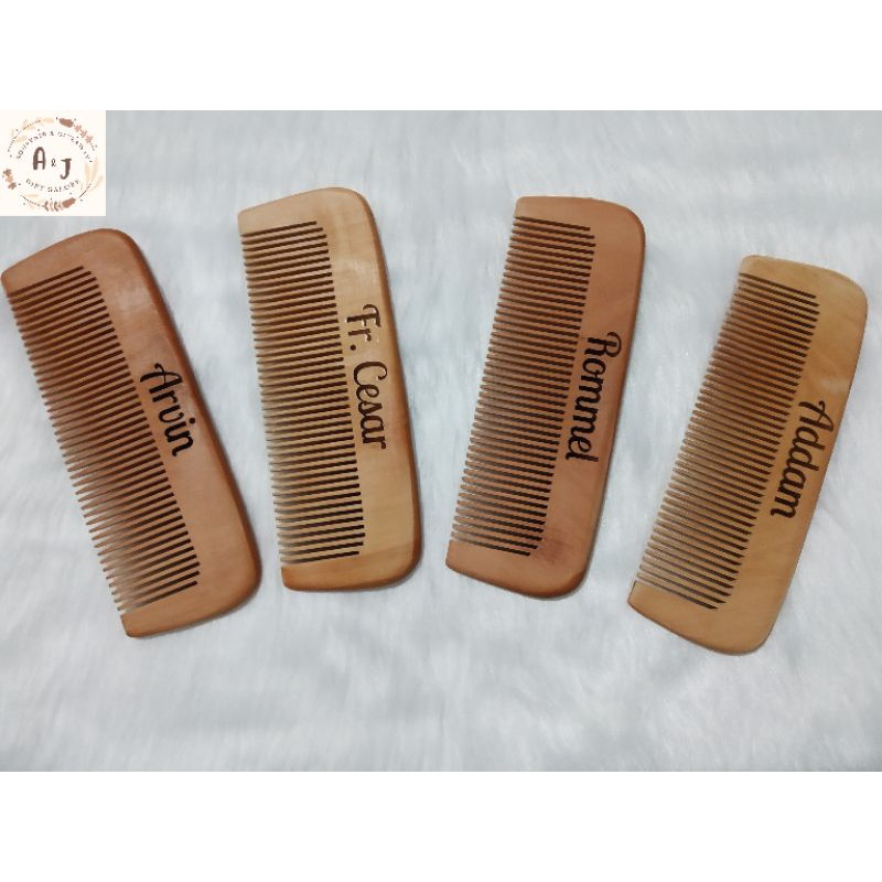 Personalized Wooden comb (free engrave) | Shopee Philippines