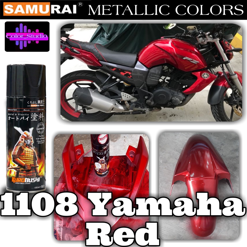 SAMURAI SPRAY PAINT 1108 Red Metallic Yamaha - Cash on Delivery - COD | Shopee Philippines
