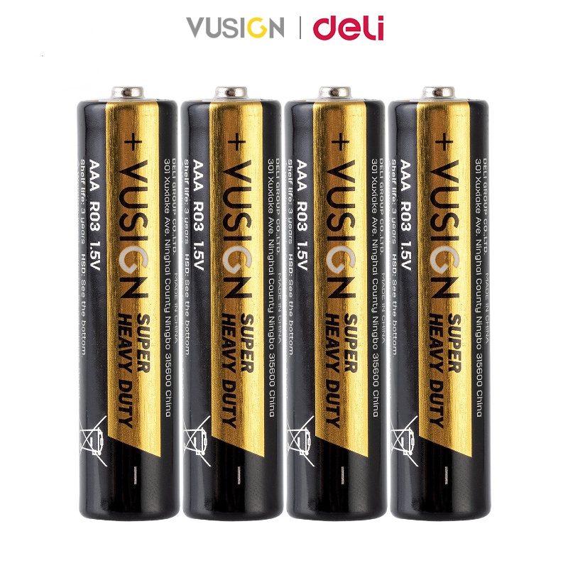 Vusign by Deli AA and AAA Carbon Battery Super Heavy Duty Battery ...