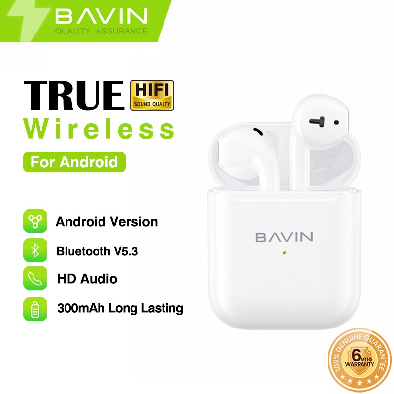 BAVIN BA32 Bluetooth Wireless Earbuds High Stereo Sound & Touch Control ...