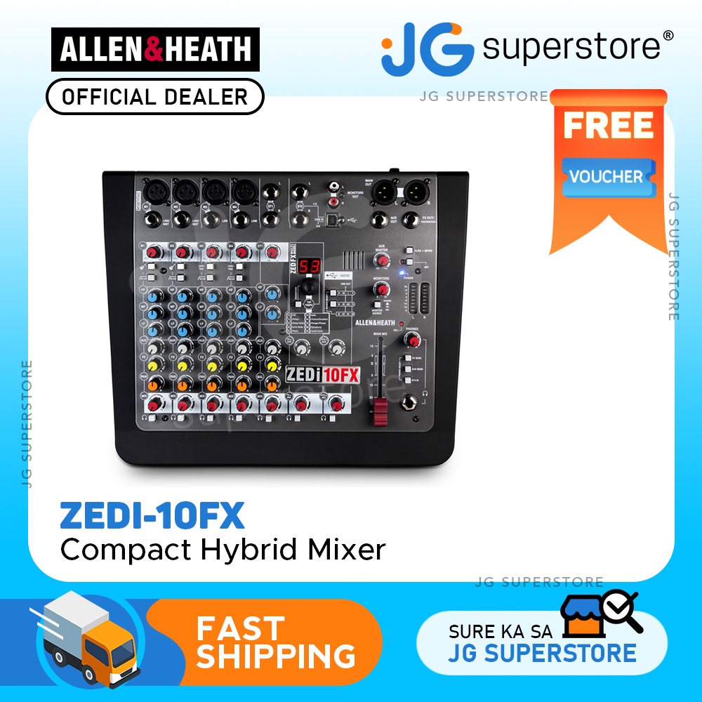 Allen & Heath ZEDi-10FX Compact Hybrid Mixer/USB Interface (with On ...