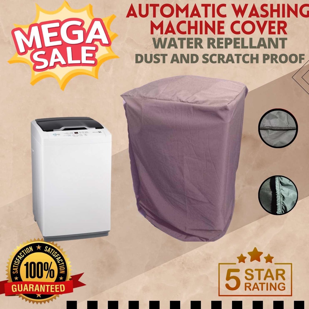 AUTOMATIC WASHING MACHINE COVER WATER REPELLANT AND DUST PROOF | Shopee ...