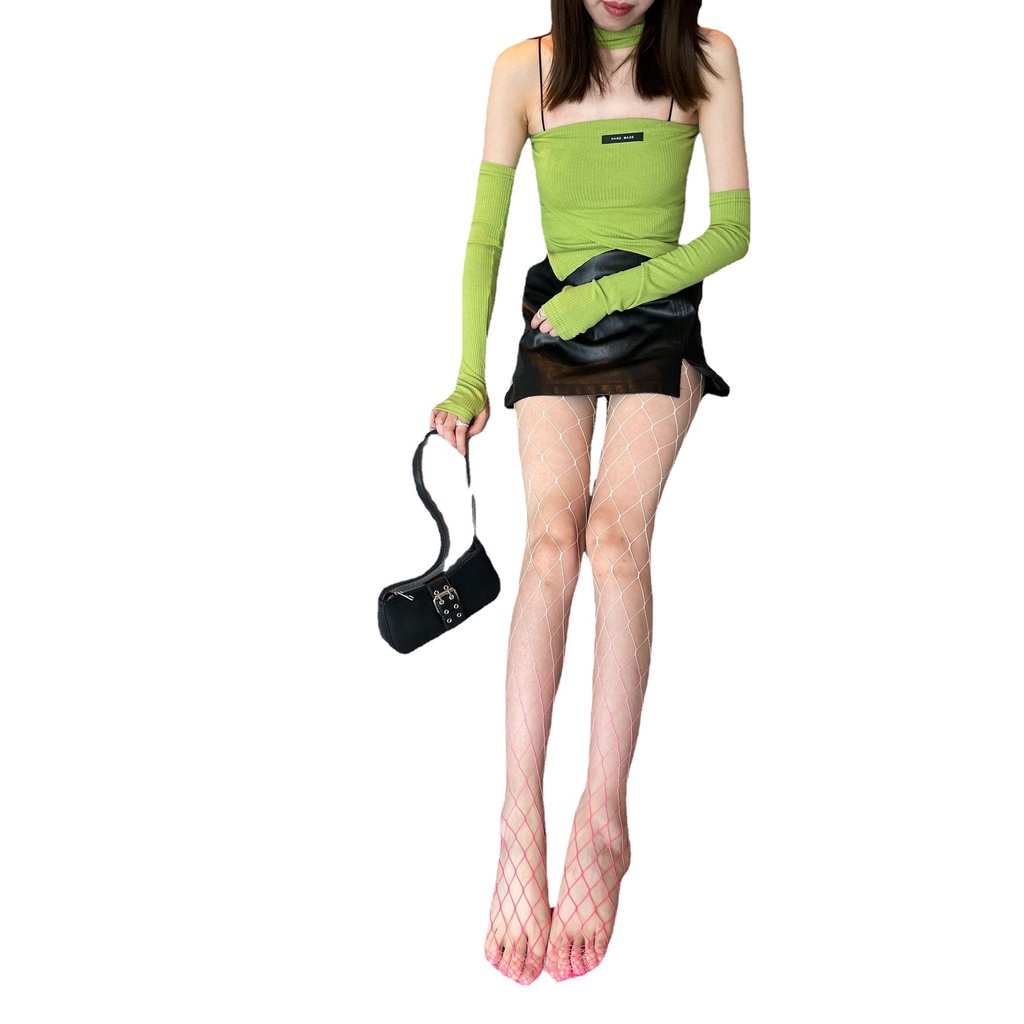 Hanging Dyed Gradient Fishnet Stockings Fashion Large Grid Summer ...