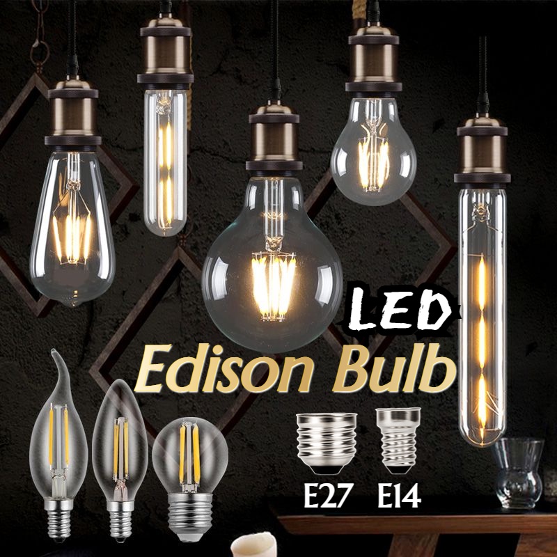 E14 E27 Edison bulb led Filament bulb led Retro bulb led Glass bulb ...