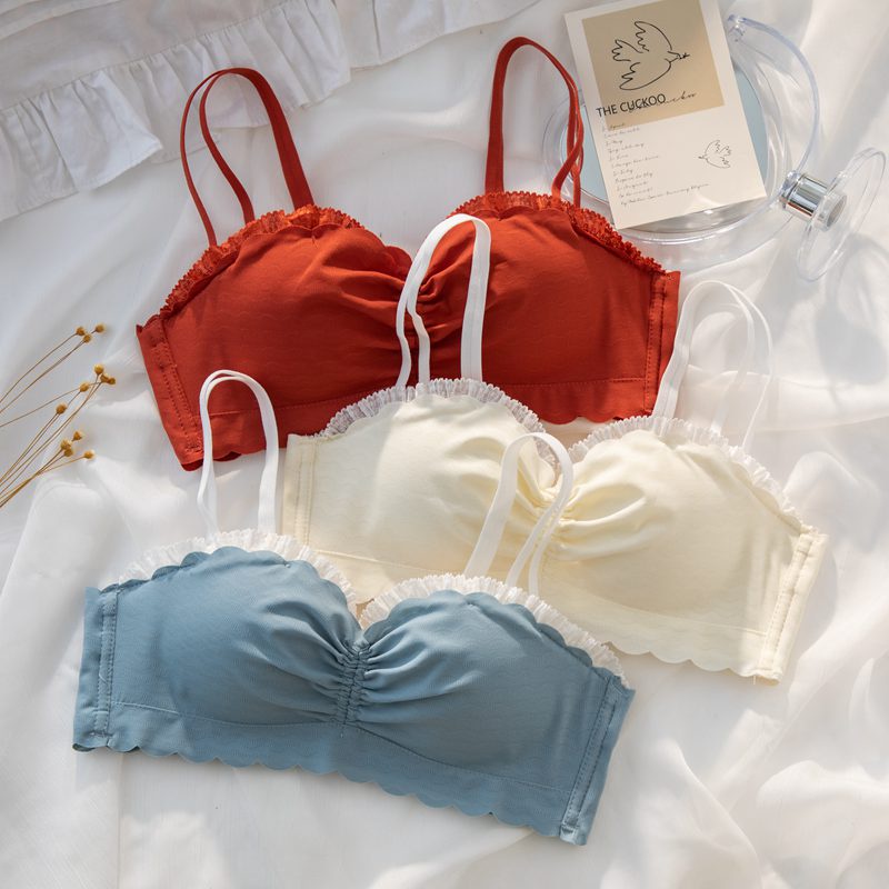 Strapless Bralette Women's Lingerie Set New No Steel Ring Student Tube ...