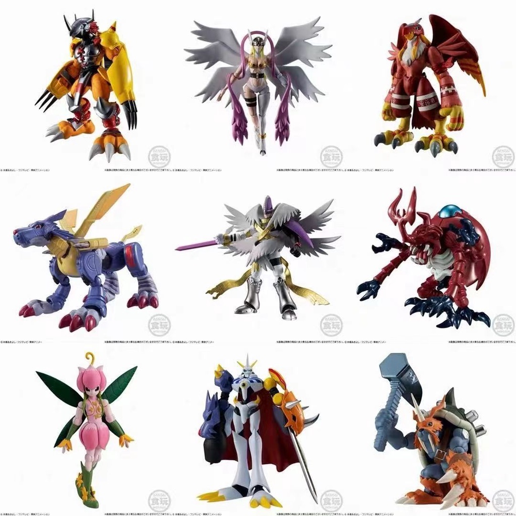 Bandai Food Toys Box Egg Palm Action SHODO Digimon Battle Tyrannosaurus ...