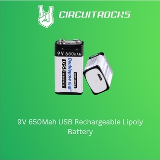 Circuitrocks 9V 650Mah USB Rechargeable Lipoly Battery | Shopee Philippines