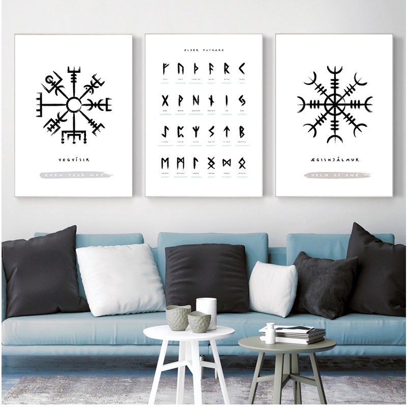 RUNES Posters and Prints Viking Scandinavian Old Norse Elder Futhark ...