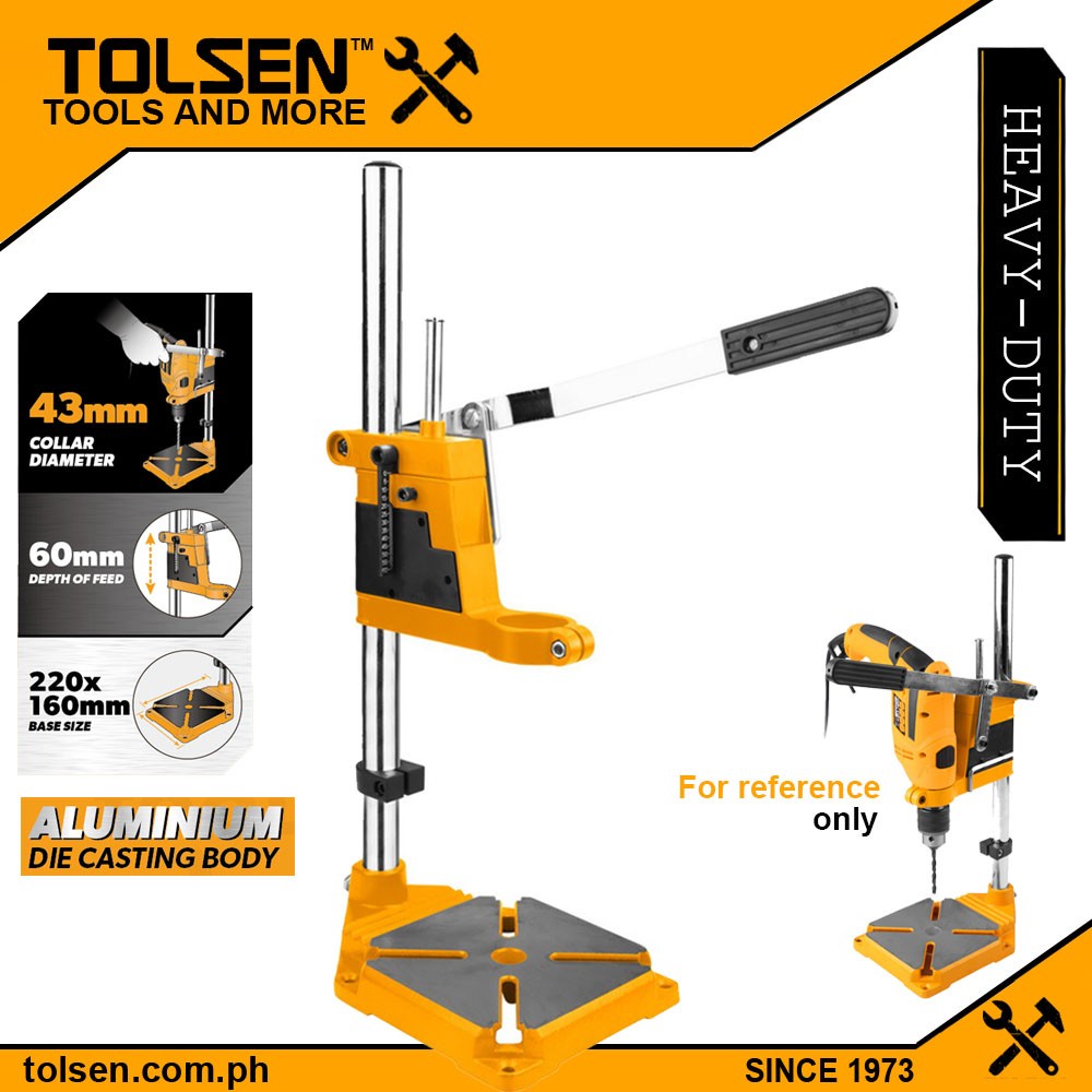 Tolsen Heavy Duty Drill Stand For Impact Drill Aluminum Die Casting ...