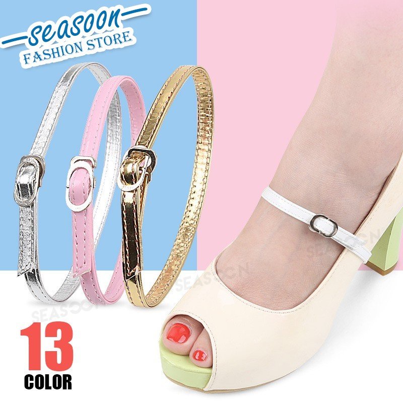 Womens Detachable Shoe Straps with Buckle, High Heels Anti Slip Shoe ...