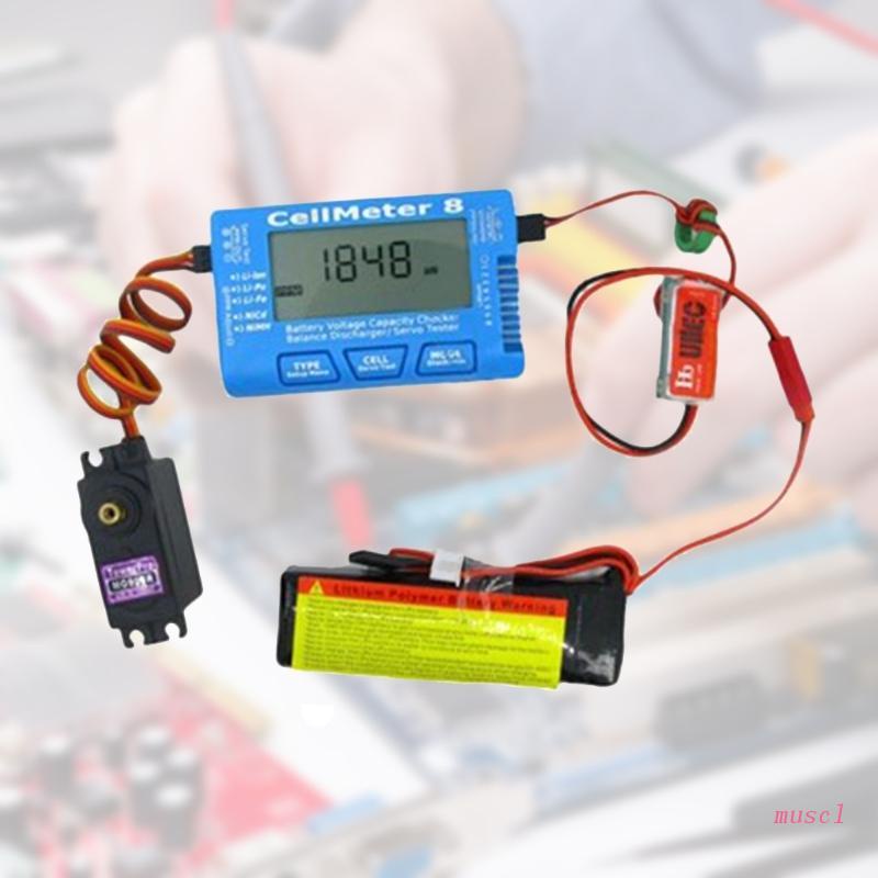 musc Compact RC Cellmeter 8 Digital Capacity Checker Controller Tester ...
