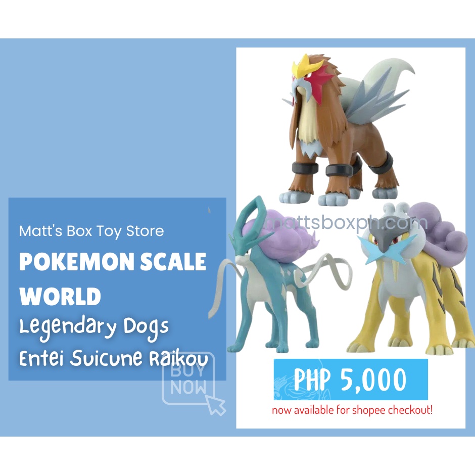 [1222] Pokemon Scale World Entei Suicune Raikou Legendary Dogs | Shopee ...