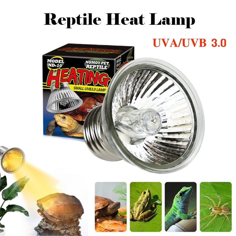 UVA+UVB 3.0 Reptile Light Bulb 25/50/75W Full Spectrum Sunbathe Heating Lamp for Lizard Reptiles ...