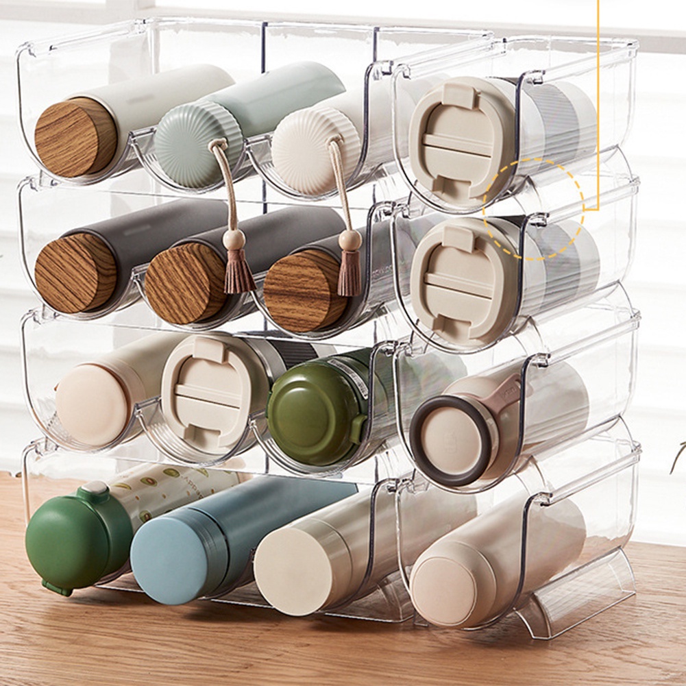 Transparent Water Bottle Organizer Stackable Bottle Storage Holder for ...
