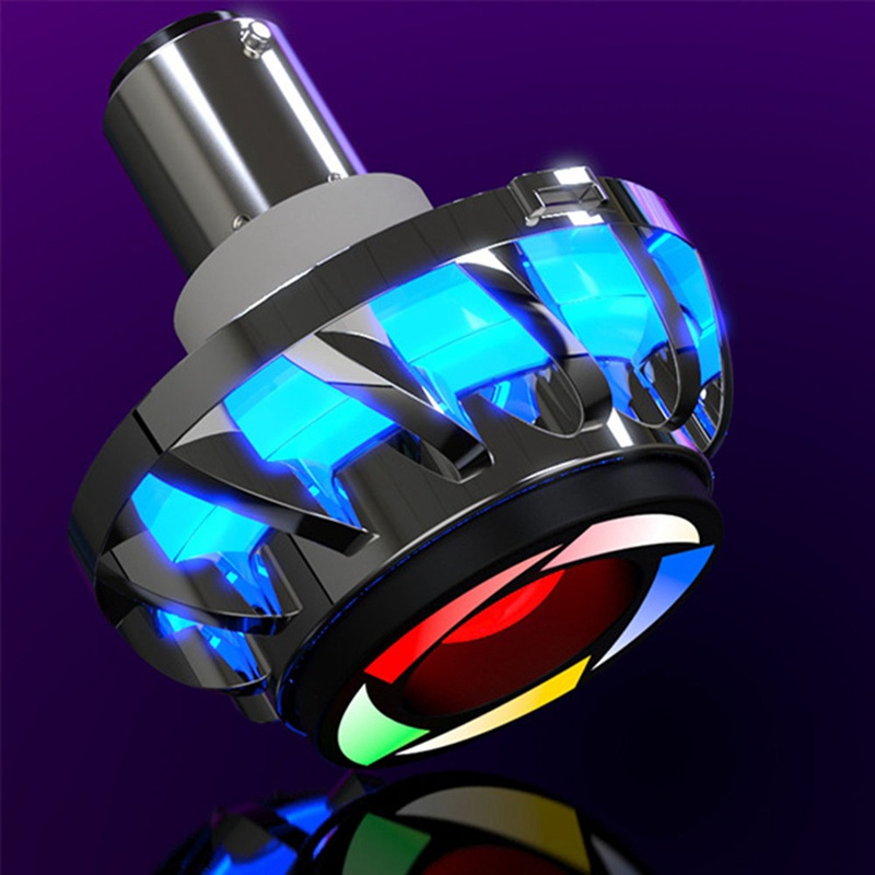 Car Eye Flash Motorcycle Head LED Angel Eyes Headlight Lens High/Low ...