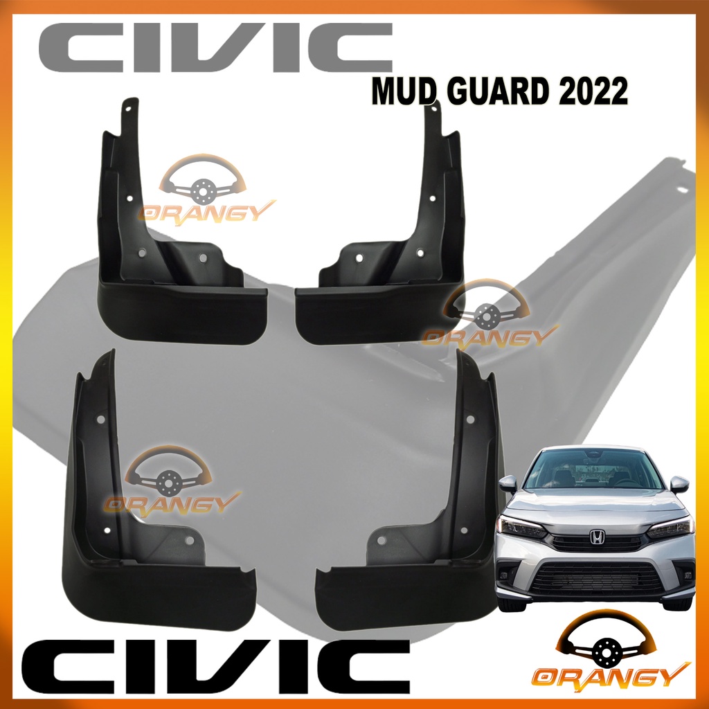 Toyota Honda Civic 2022 to 2024 Mudguard W/ 8PCS SCREWS Mud Flaps ...