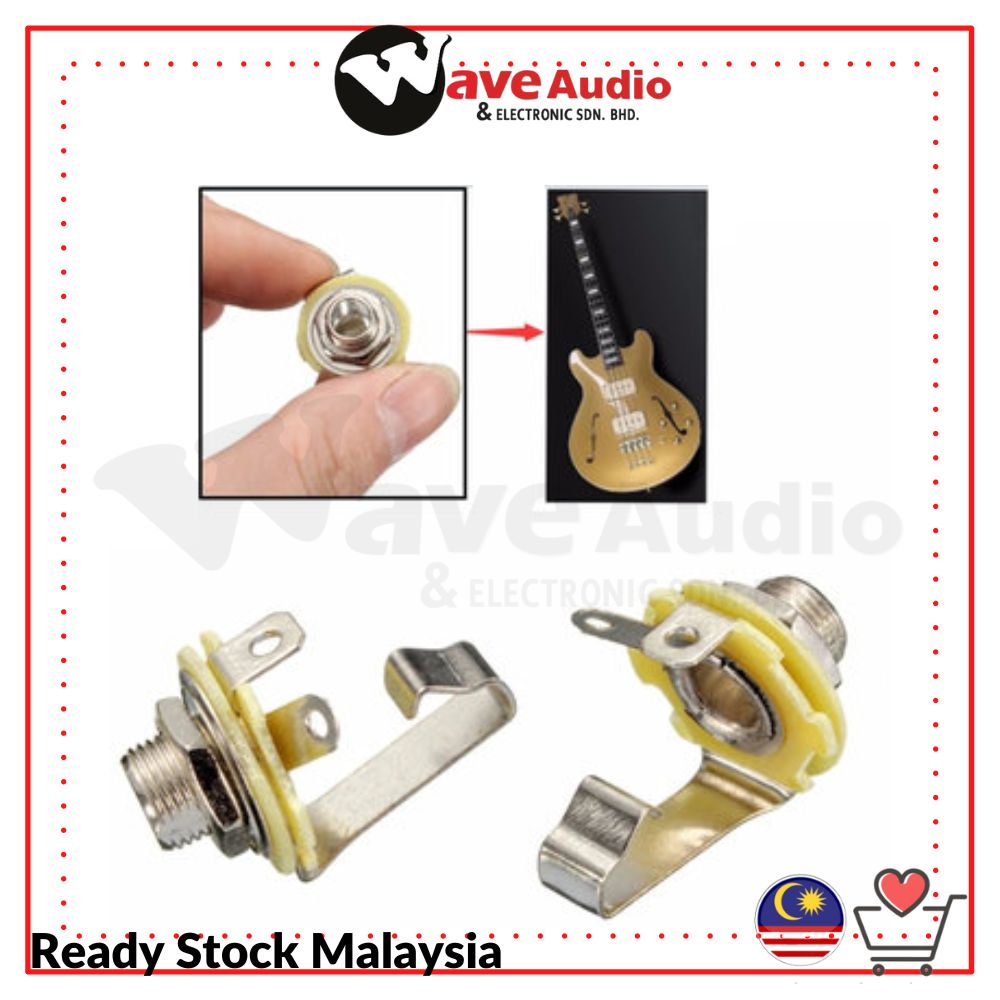 1/4"6.35mm Mono Input Jack Socket Electric Guitar (2biji=2pcs) | Shopee ...