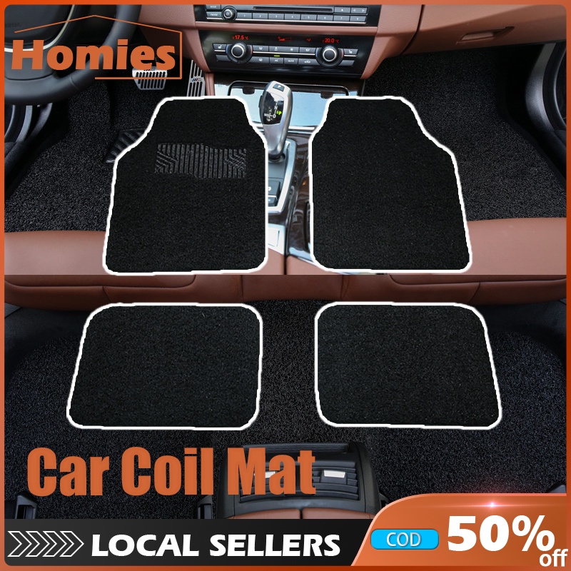 5pcs/set Coil Matting PVC Universal Spaghetti Car Mat Floor Anti-Slip ...
