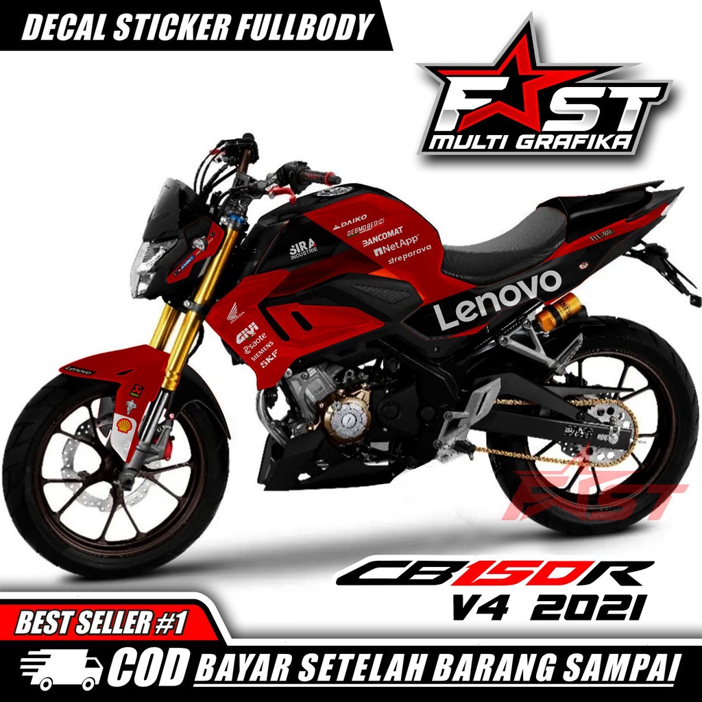 Decal CB150R Full Body 2021 V4 motif Ducati Lenovo Sticker CB150R 2021 ...