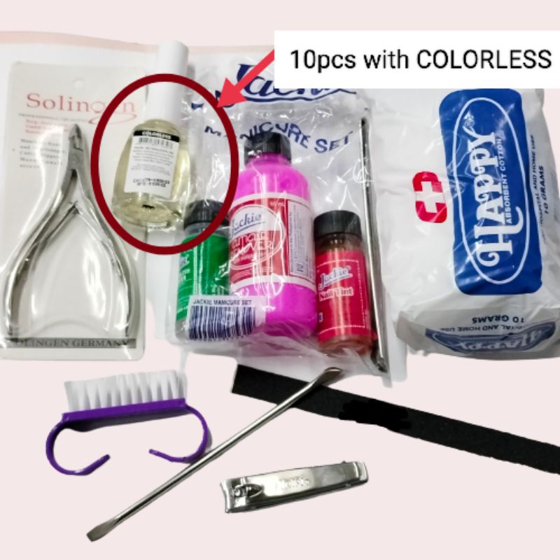 9pcs Set or 10pcs Manicure set nail brush nail cutter nipper pusher ...
