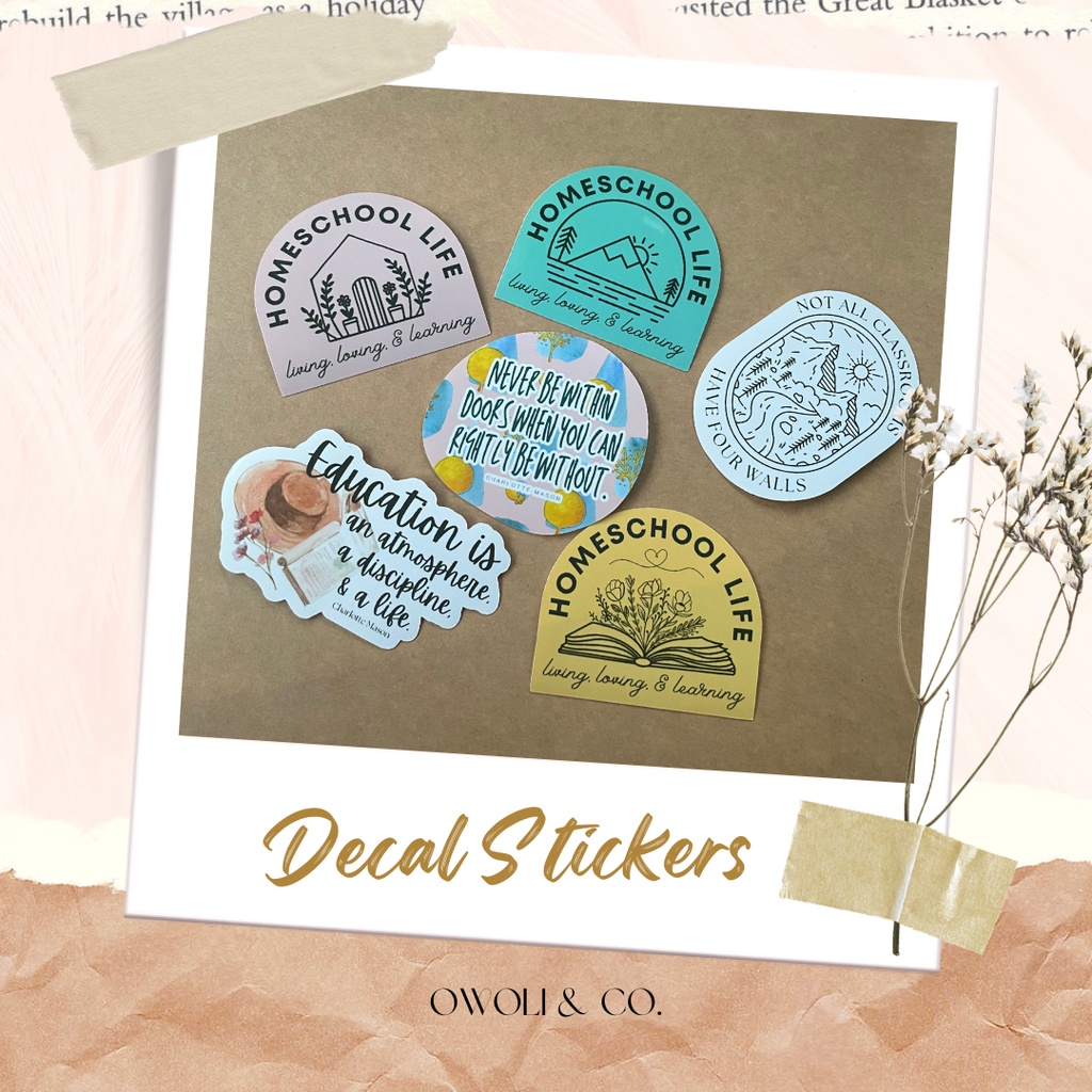 Homeschool Stickers, Charlotte Mason Home Education, Waterproof ...