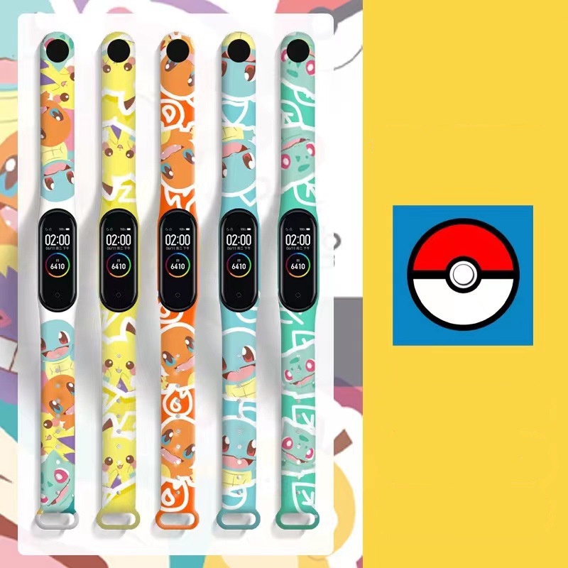 Pokemon Strap LED Electronic Watch Fashion Colorful Bracelet Touch ...