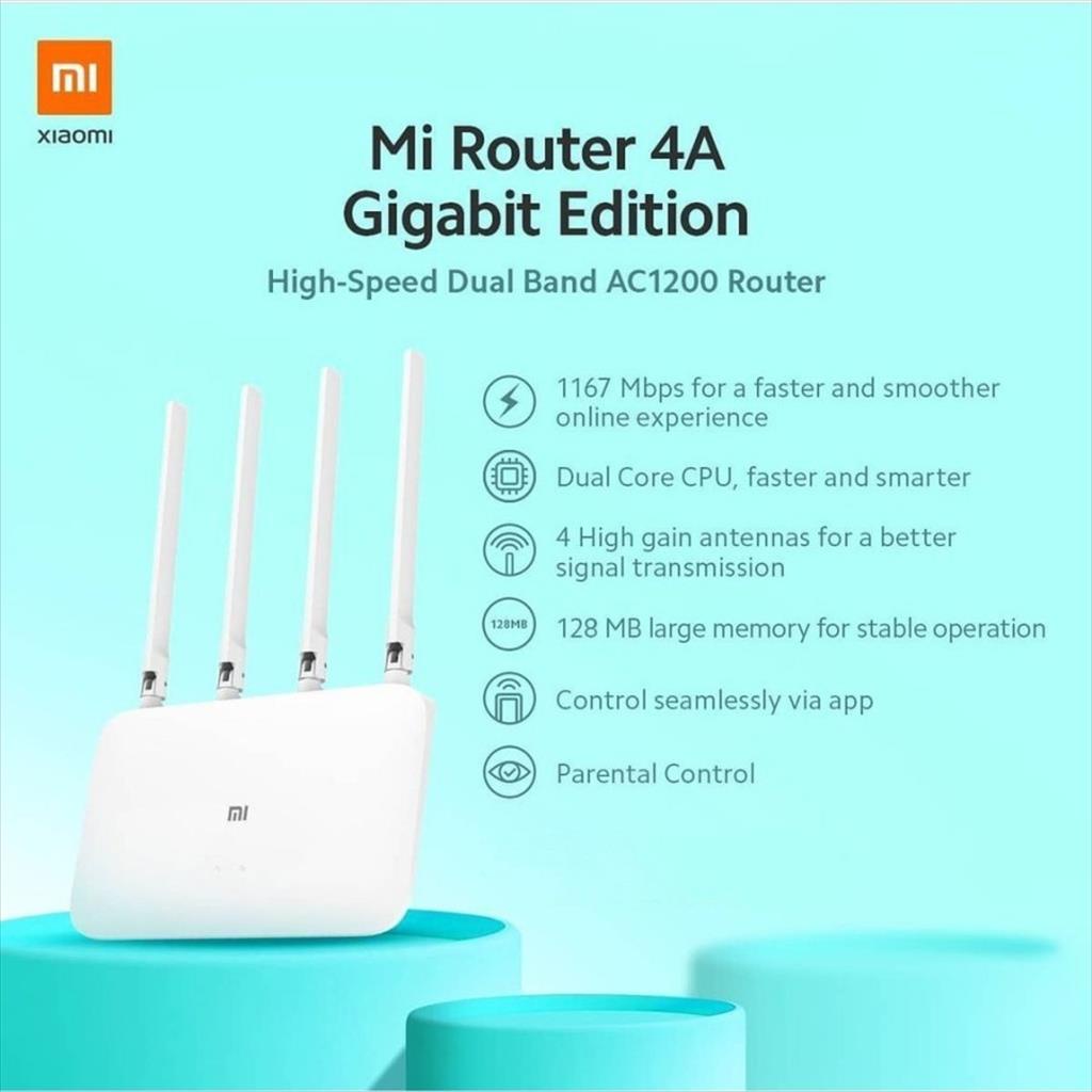 Xiaomi Mi WIFI Router 4A Gigabit Edition Dual Core AC1200 | Shopee Philippines