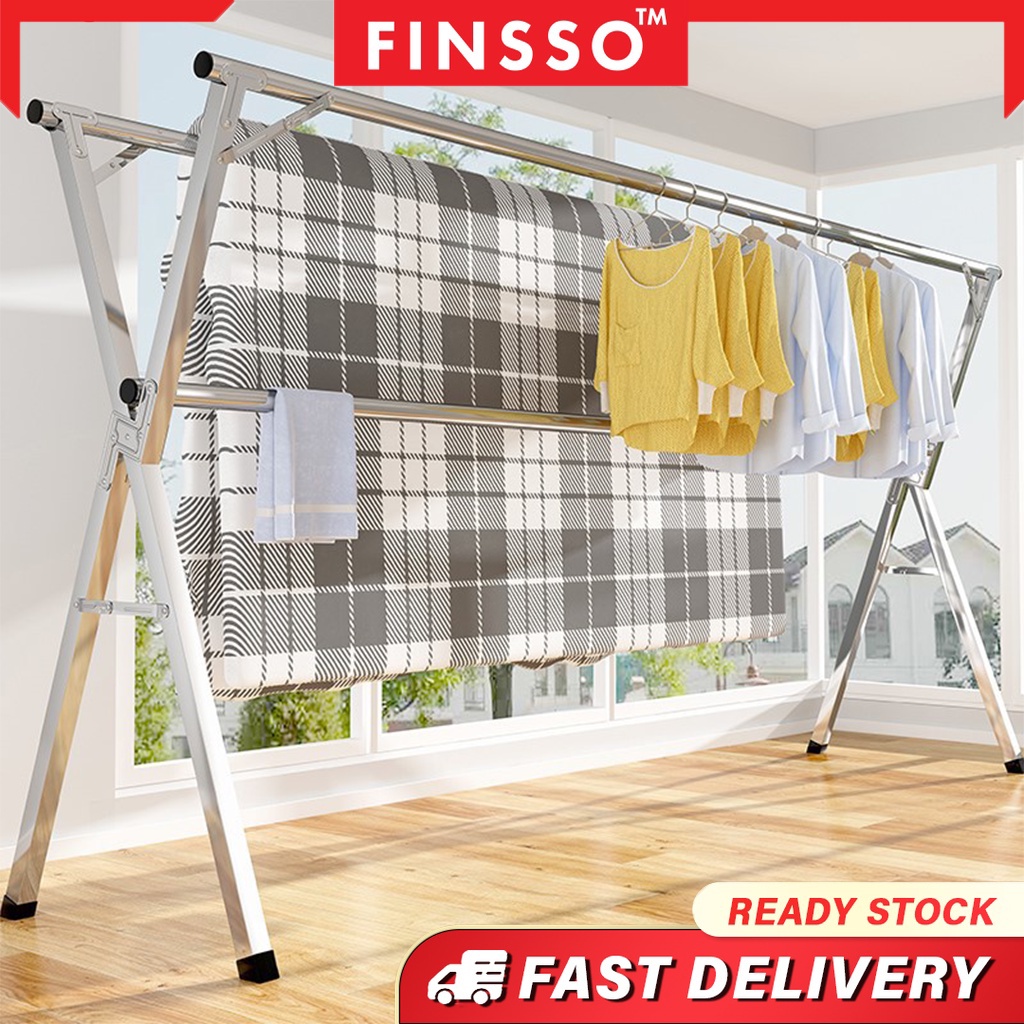 Stainless Steel Extendable Clothes Rack Portable Drying Rack Indoor ...