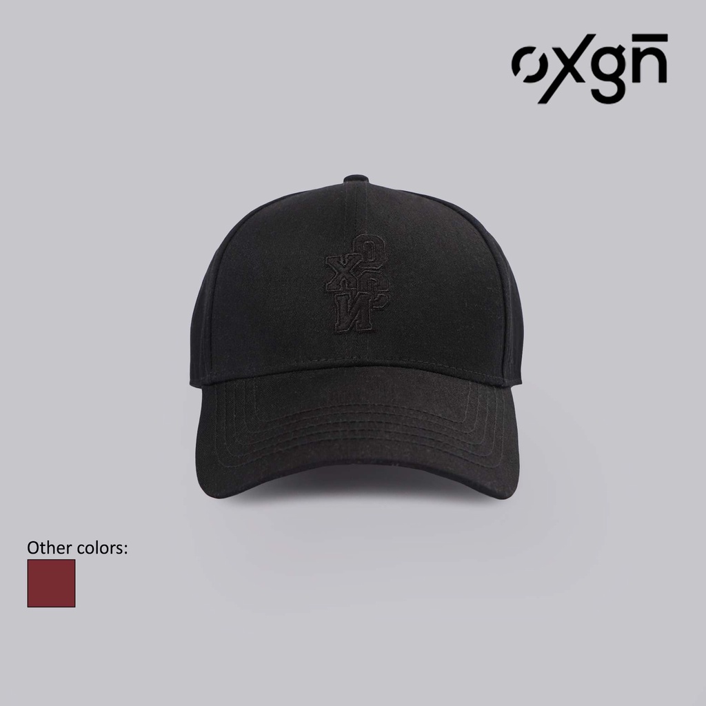OXGN Curved Cap For Men And Women (Black/Dark Red) | Shopee Philippines