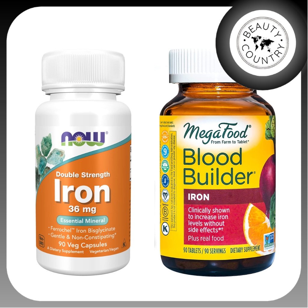 Beauty Country | Now MegaFood Blood Builder Iron Double Strength, Gentle Iron Complex | Shopee ...