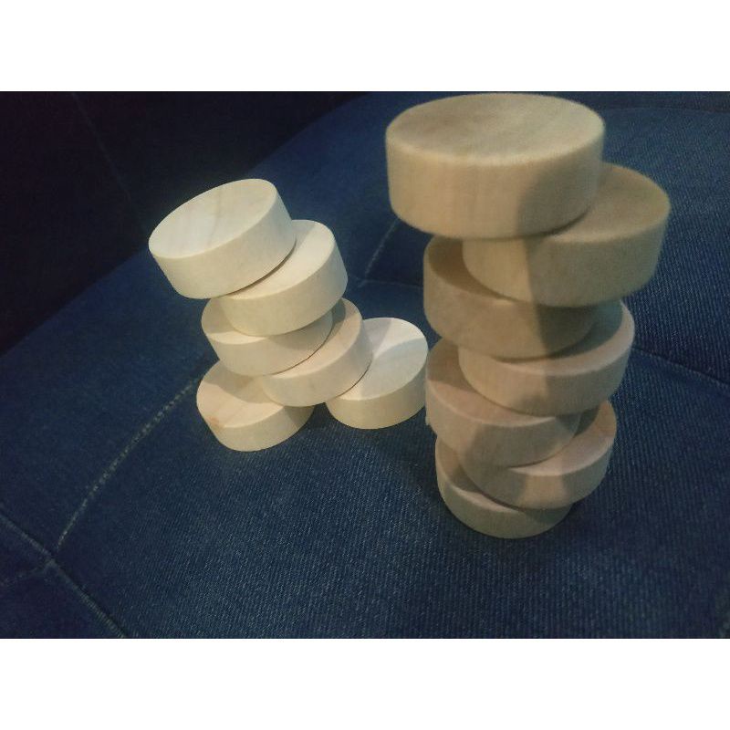 KAYU Wooden chip wheels diameter 3cm thick 1,5cm | Shopee Philippines