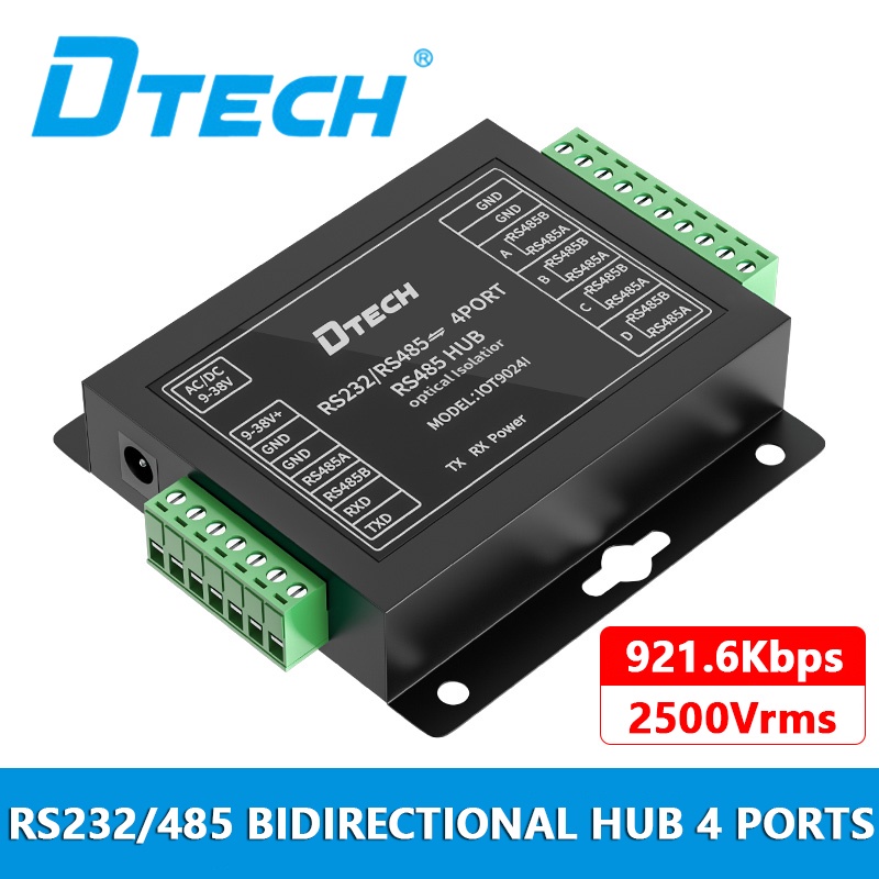 DTECH RS232/RS485 To 4-Port RS485 Converter Two-Way Transmission ...