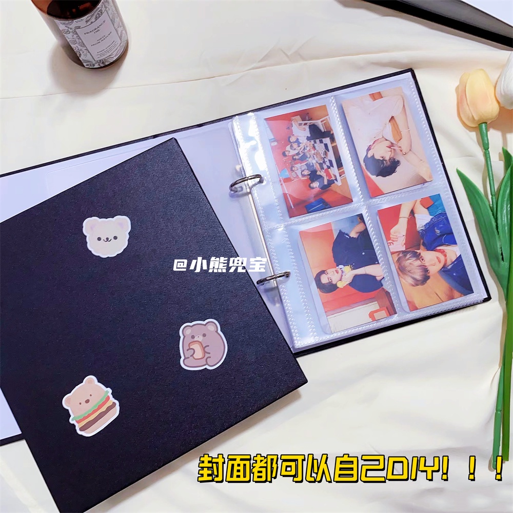 Photo card Binder 4 Grid A5 Composition Hard Cover Photocard Binder ...