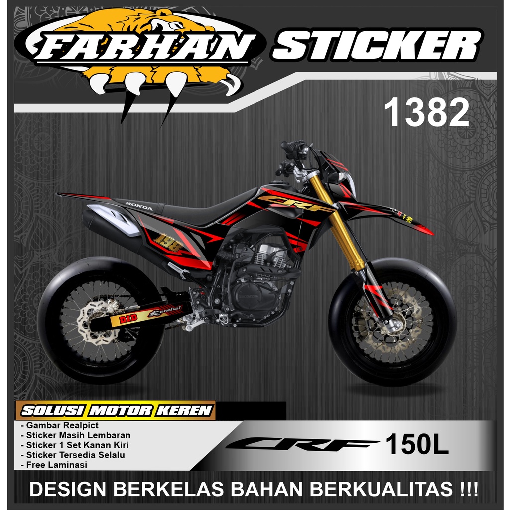 F1382 Decal sticker CRF 150L full body sticker Scotlet CRF - Minimalist ...