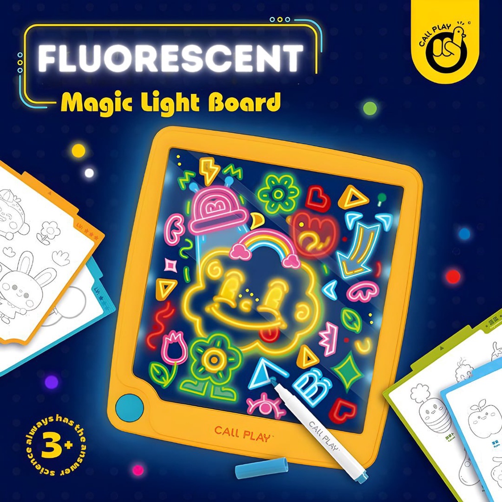 BYJ CALLPLAY Magic Light Board Drawing and Writing Pad for Kids Doodle Easel Board | Shopee ...