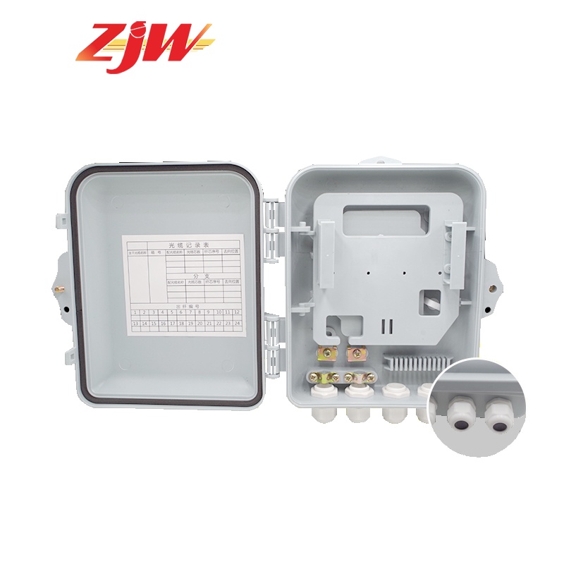 ZJW 1:8 Nap Box Fiber Optic PLC Splitter Box / 12 core FTTH adapter ...