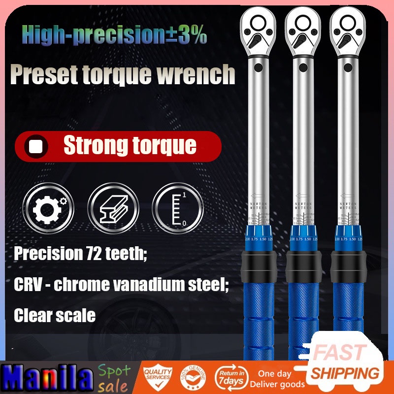 Industrial grade Preset torque wrench 1/4 3/8 1/2 Drive Click Torque ...
