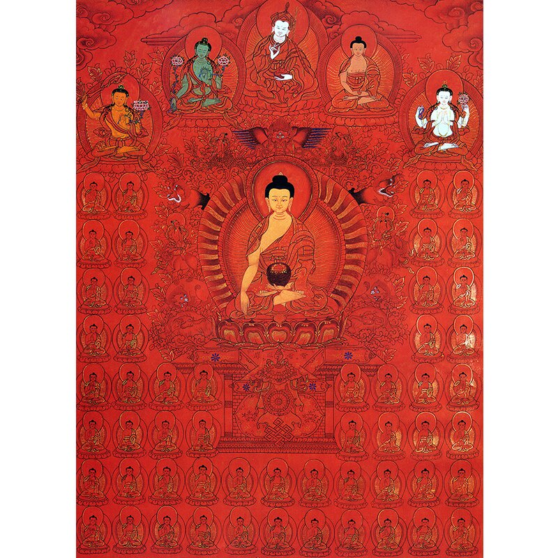 Tibetan Tangka Living Room Painting Buddhist Tangka Sakyamuni Buddha ...