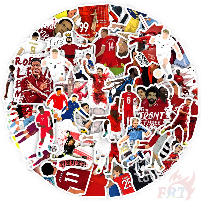 50Pcs/Set Football Superstar Series 04 Stickers DIY Fashion Luggage ...