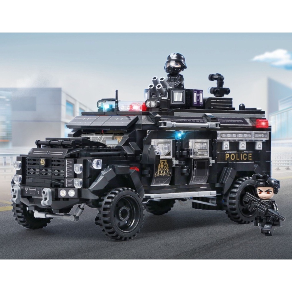 1250PCS MOC City SWAT Police Armored Vehicle Car Figure Model Toy ...