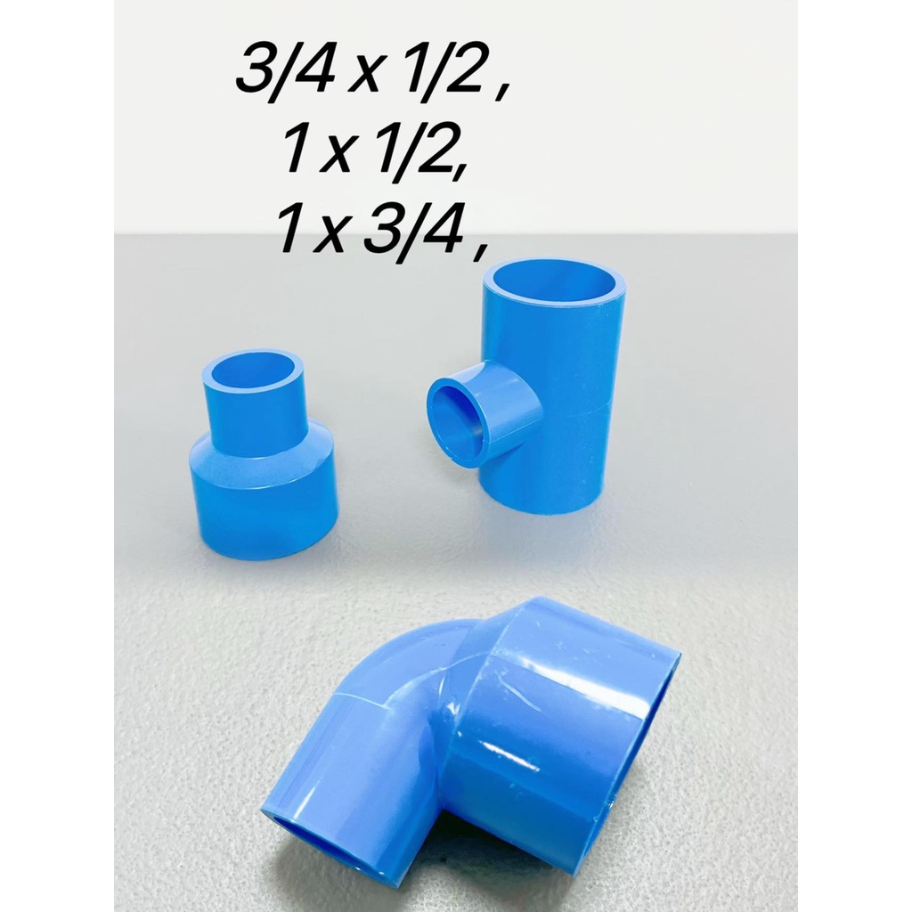 3/4 x 1/2 ，1 x 1/2 ，1 x 3/4 PVC Blue Coupling Reduce tee reducing elbow ...