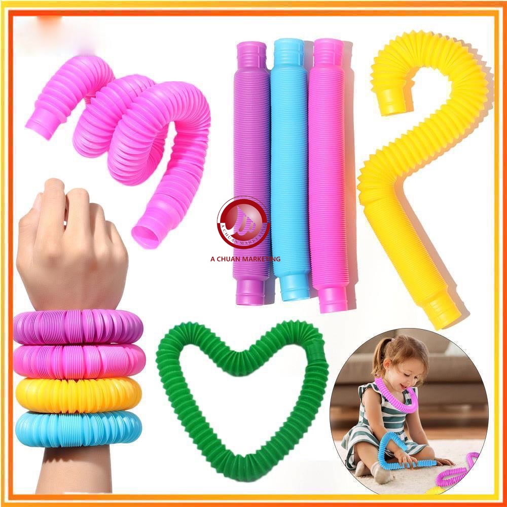 2.9CM DIY Pop Tube Telescopic Bellows Sensory Fidget Toy Decompression ...