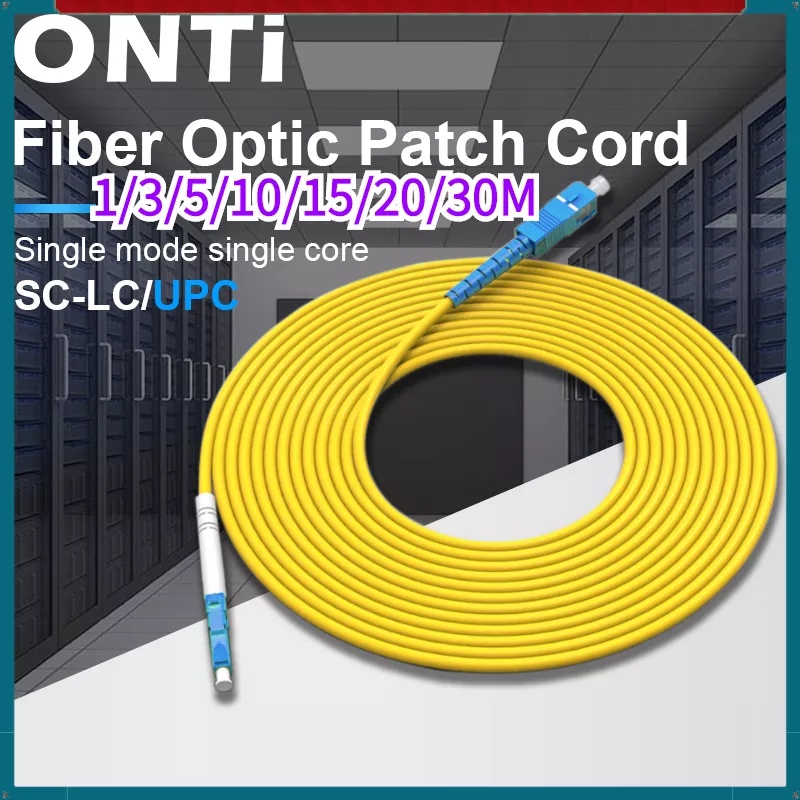 ONTI Optical Fiber Patch Cable LC/UPC to SC/UPC 1M/ 3M/ 5M/ 10M /15M/20M/30M Fiber Patch Cable ...