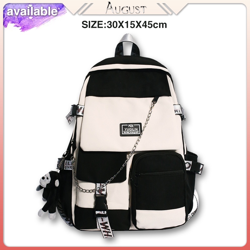 Korean backpack version high school student backpack large capacity ...