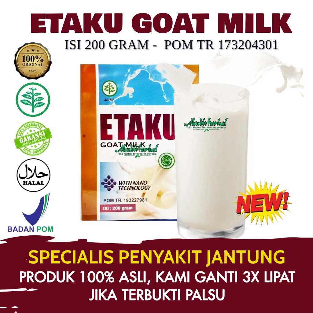 Etaku GOAT MILK 100% ORIGINAL - Heart Medicine, Chest Pain, Heart ...