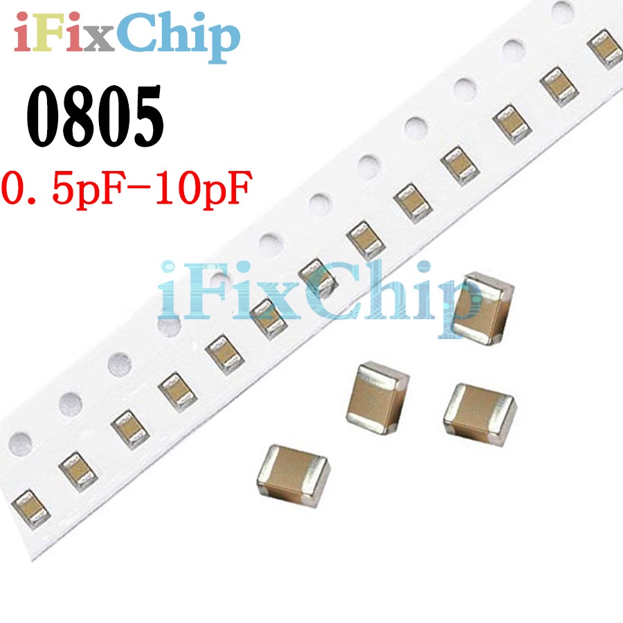100pcs 0805 0.5pF-10pF 6PF 3PF 2pf 4.7pF 50V SMD Thick Film Chip Multilayer Ceramic Capacitor ...