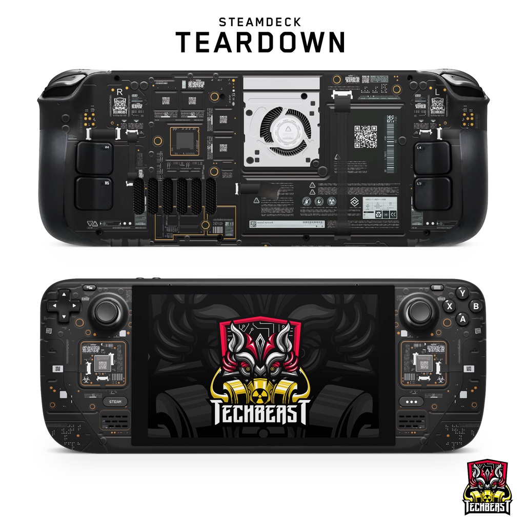3M Teardown Steam deck Skin Custom Skeletal Wrap Vinyl SD Techbeast ...