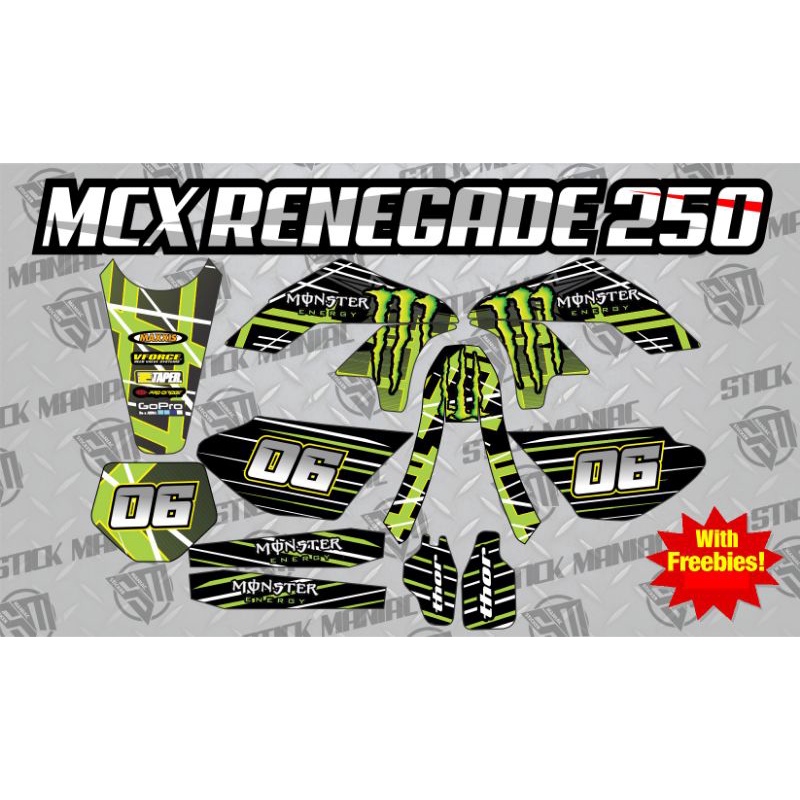 mcx renegade 250 decals sticker | Shopee Philippines
