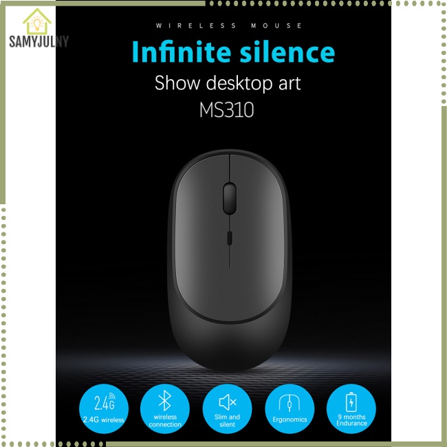 SAM Mini Portable Mouse Wireless Bluetooth-compatible Rechargeable Dual ...