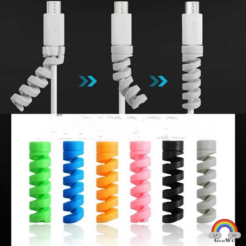 2Pcs Data Cable Protective Sleeve Mobile Phone Watch Charger Usb Cable ...